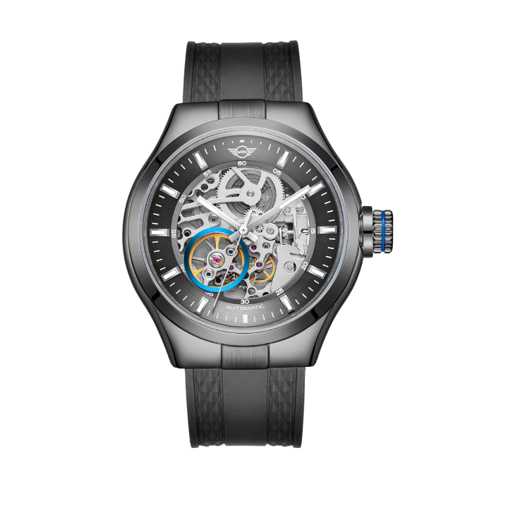 Skeleton (Silicon Strap) - Black – MINI Cooper Watches