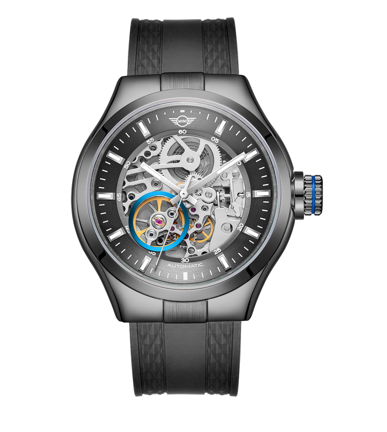 Skeleton (Silicon Strap) - Black – MINI Cooper Watches