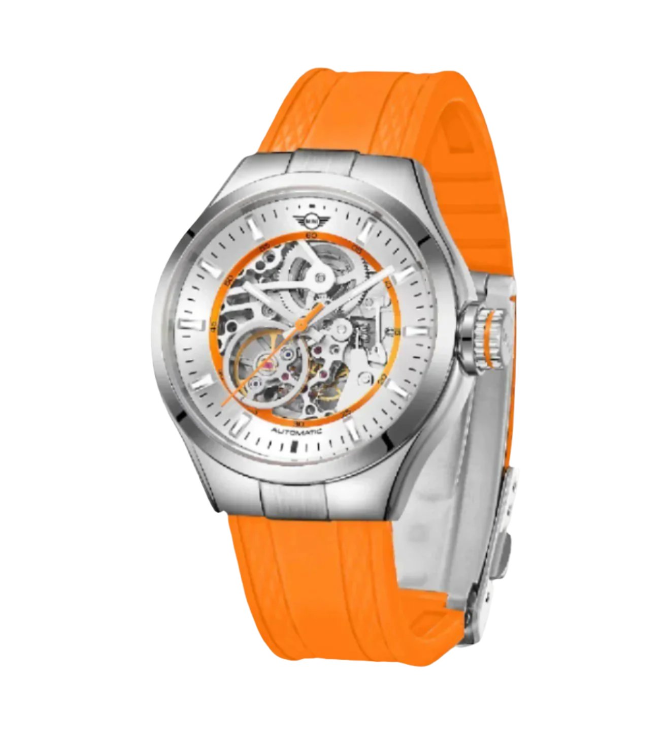 Skeleton (Silicon Strap) - Orange – MINI Cooper Watches