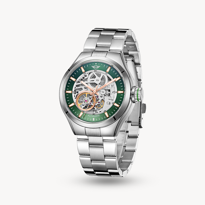 Skeleton (Steel Bracelet) - Green – MINI Cooper Watches