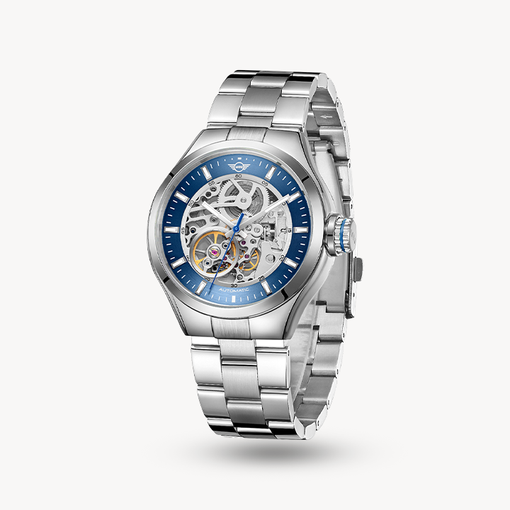 Skeleton (Steel Bracelet) - Blue – MINI Cooper Watches