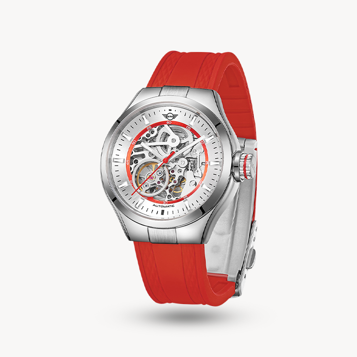 Skeleton (Silicon Strap) - Red – MINI Cooper Watches
