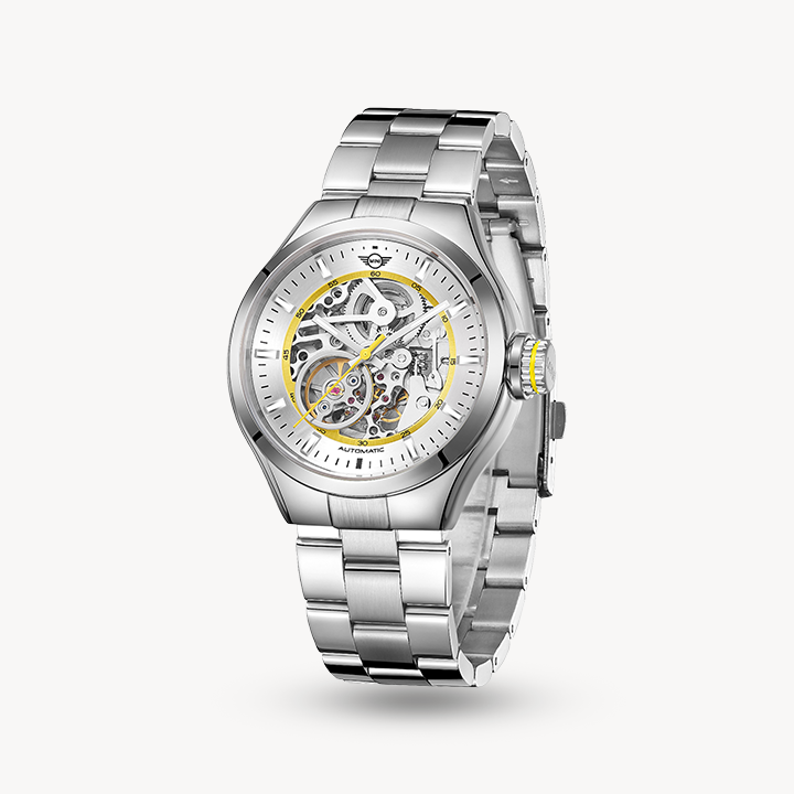 Skeleton (Steel Bracelet) - Yellow – MINI Cooper Watches