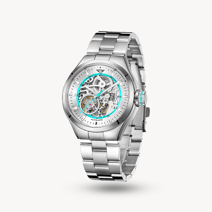 Skeleton (Steel Bracelet) - Turquoise – MINI Cooper Watches
